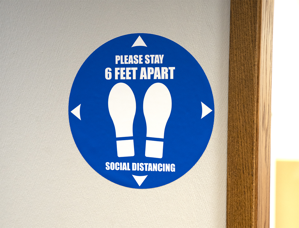 Social Distancing Signs with Cad-Printz Non-Apparel