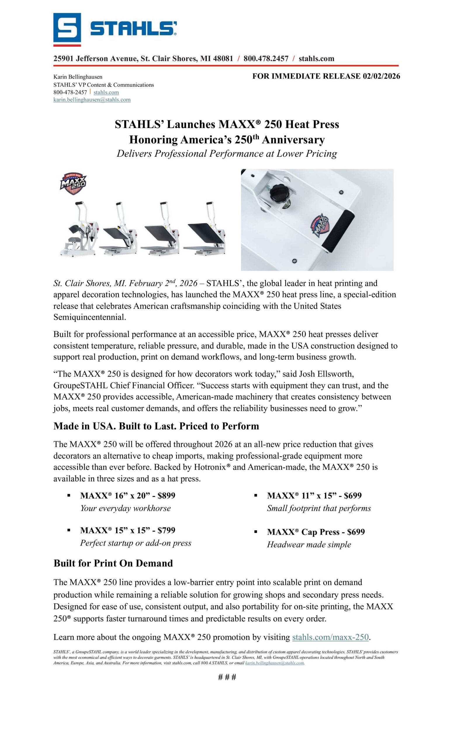 Save Up to 35% on American-Made Heat Presses: Introducing the MAXX® 250 ...